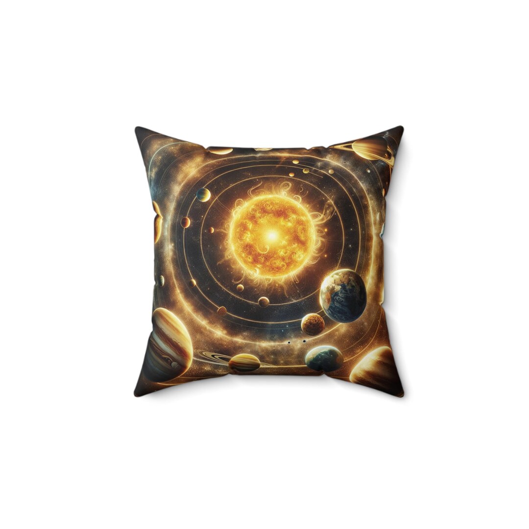 Cosmic Sun and Planets Pillow Celestial Decor for Space Lovers ...