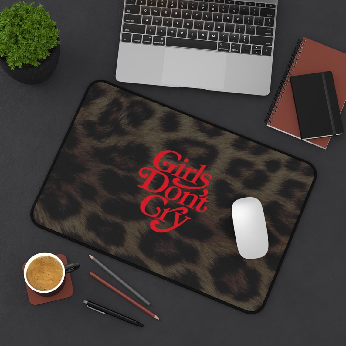 Mouse Mat for Laptop Tablet Desk With Leopard Print Aesthetic 'girls ...