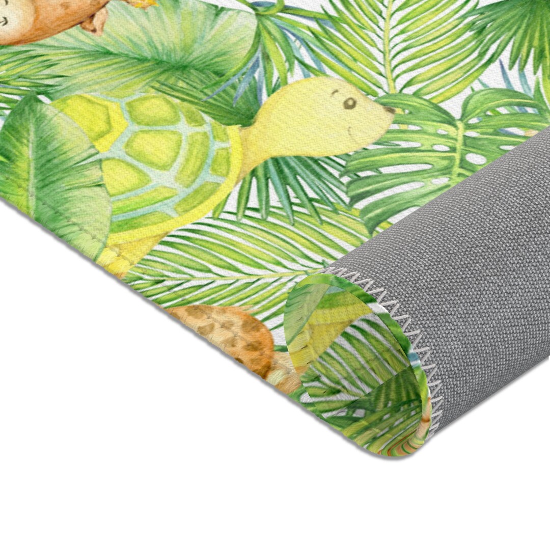 Safari Jungle Leaves Baby Area Rug | Safari Jungle Theme | Safari ...