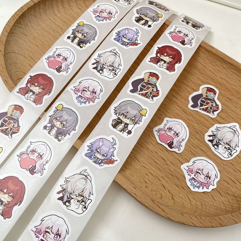 Honkai Star Rail 500 Chibi Sticker Roll, HSR Stickers, Journal Sticker ...