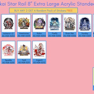 Honkai Star Rail Extra Large 8 Standee, Unique Design, HSR Acrylic ...