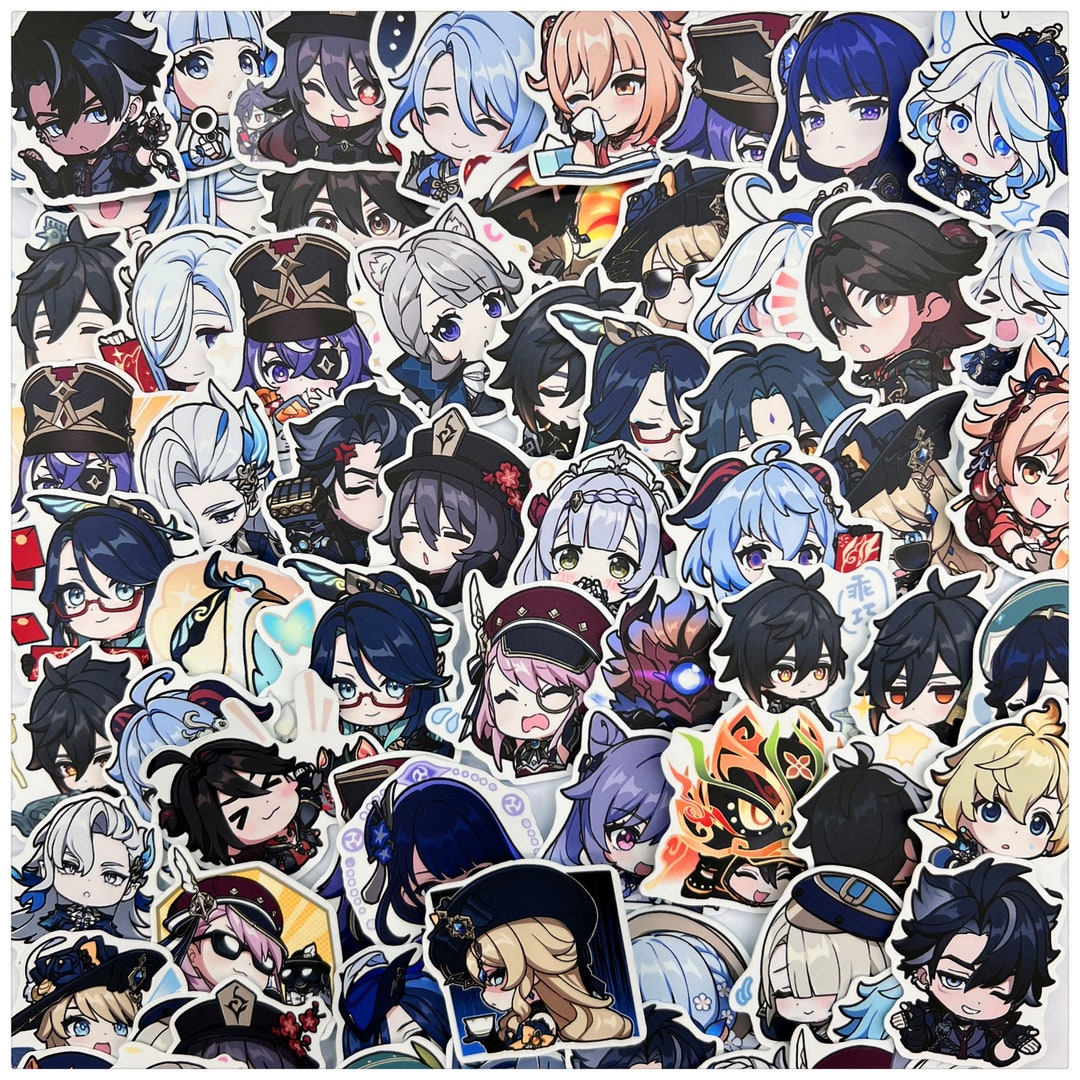 Genshin Impact 70+ Assorted Chibi Stickers, 13 Different Set, No Repeat ...