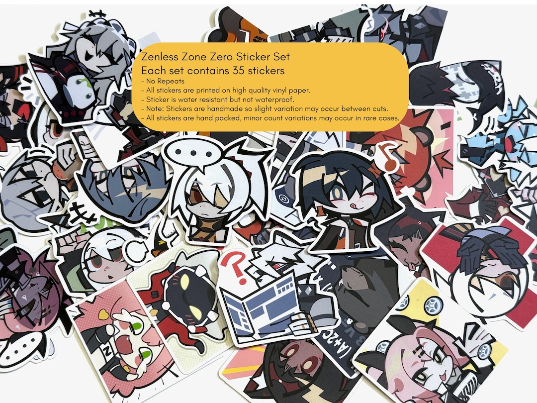 Zenless Zone Zero 35+ Chibi Sticker, 2 Sets, New Characters, No Repeat ...
