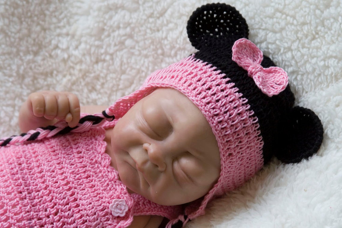 Cheryl's Crochet CC112 Preemie Minnie Mouse Sun Suit - Etsy
