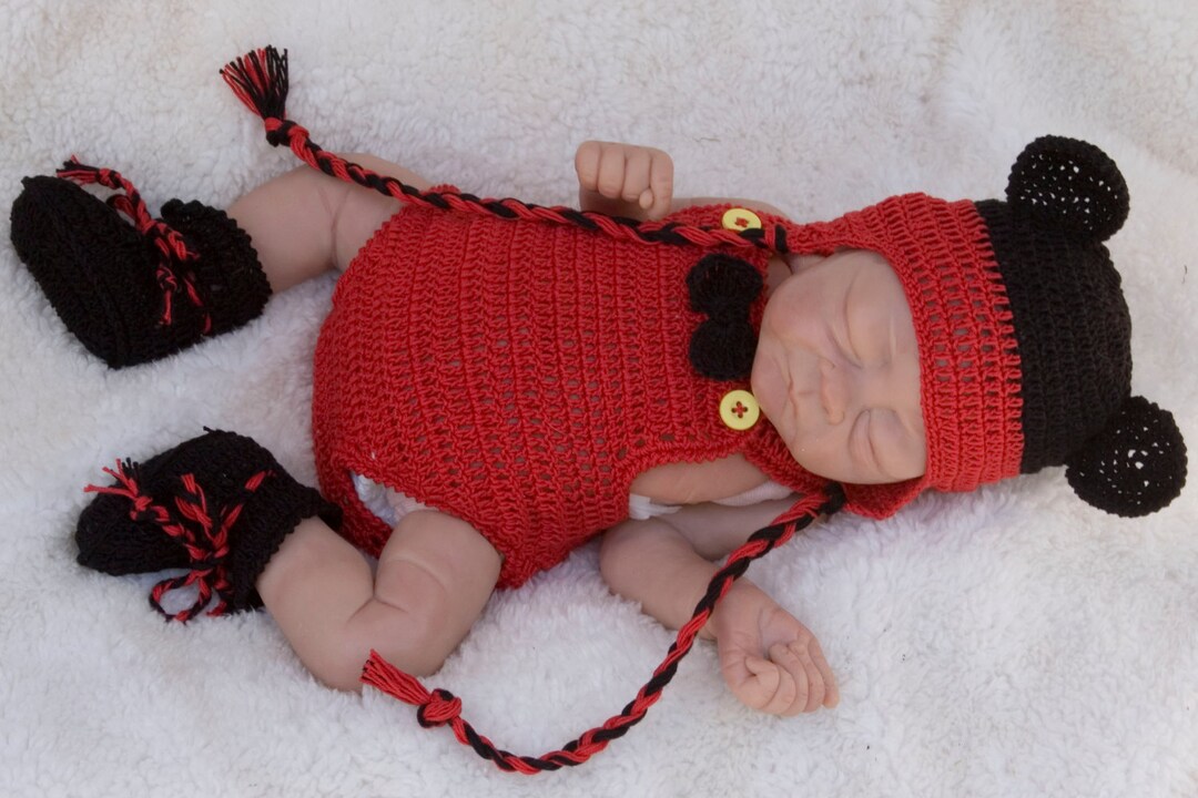 Cheryl's Crochet CC113 Preemie Mickey Mouse Sun Suit Romper PDF ...
