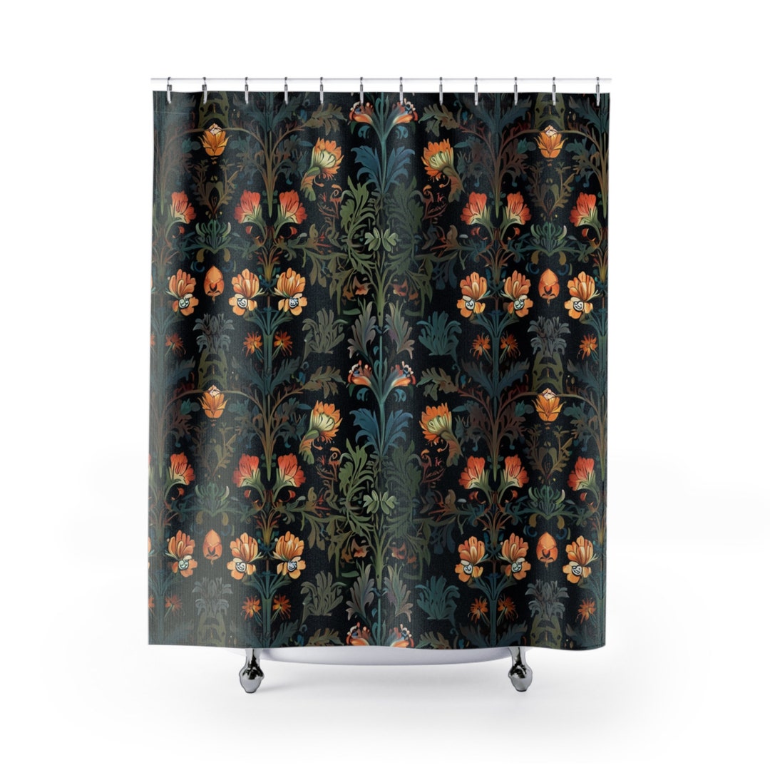 William Morris Inspired Dark Academia Cottagecore Ornamental Thistle ...