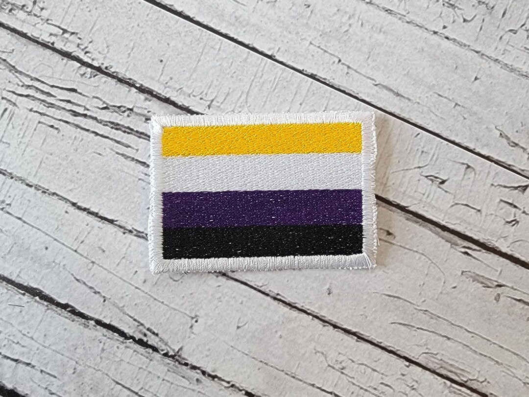 LGBTQ Non-binary Pride Flag Patch LGBT Nonbinary Pride Patch. Great for Christmas Stocking ...