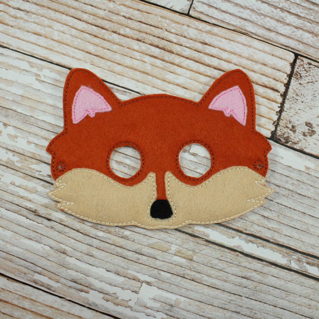 Fox Mask Felt Fox Mask for Birthday Parties, Halloween, or Dress-up ...