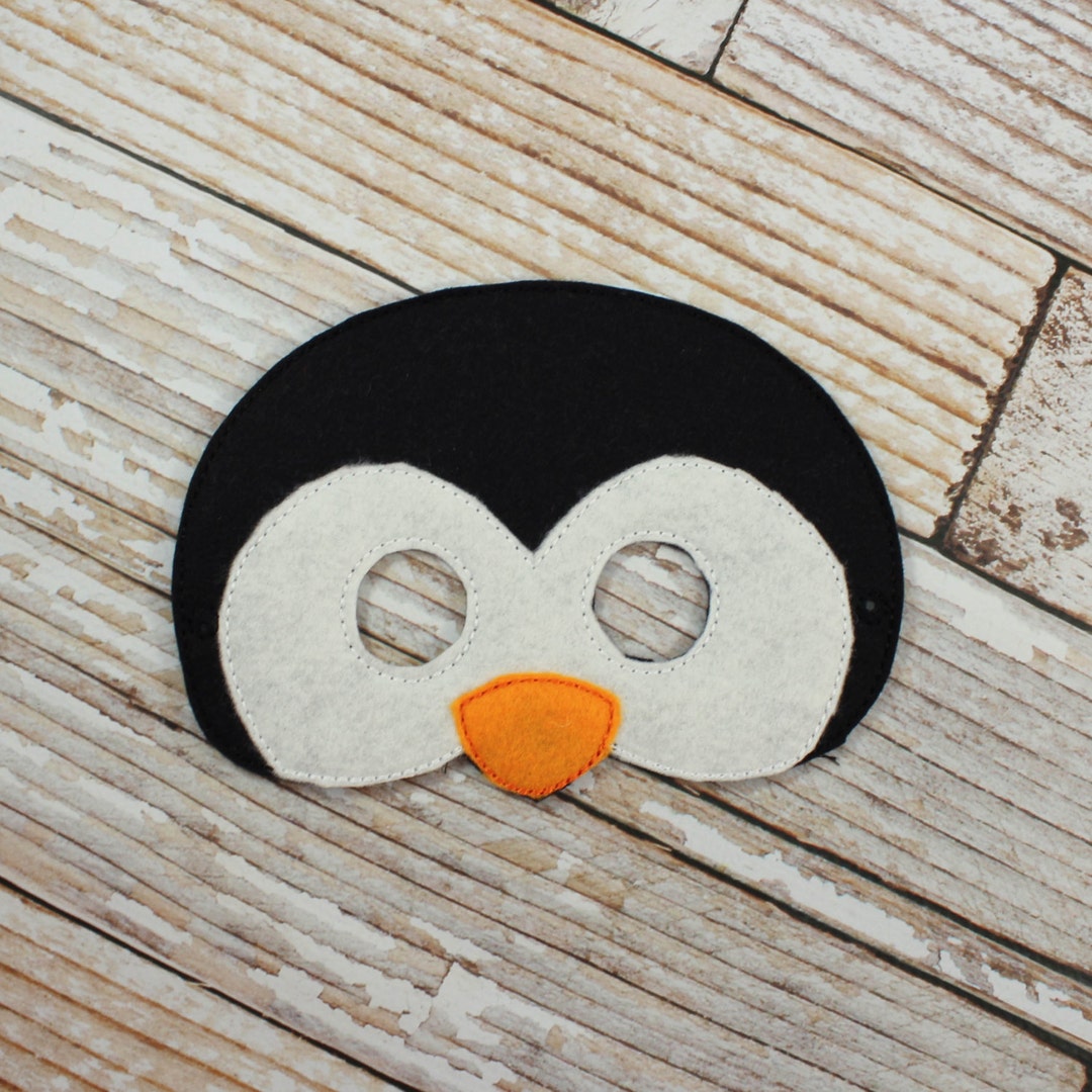 Penguin Mask Felt Penguin Mask for Birthday Parties, Halloween, or ...