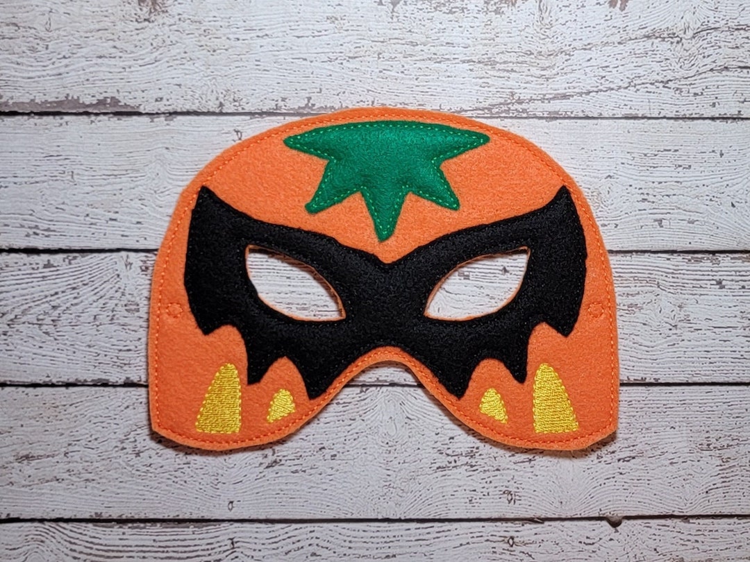 Pumpkin Libre Mask Felt Luchador Mask for Halloween, Birthday Parties ...