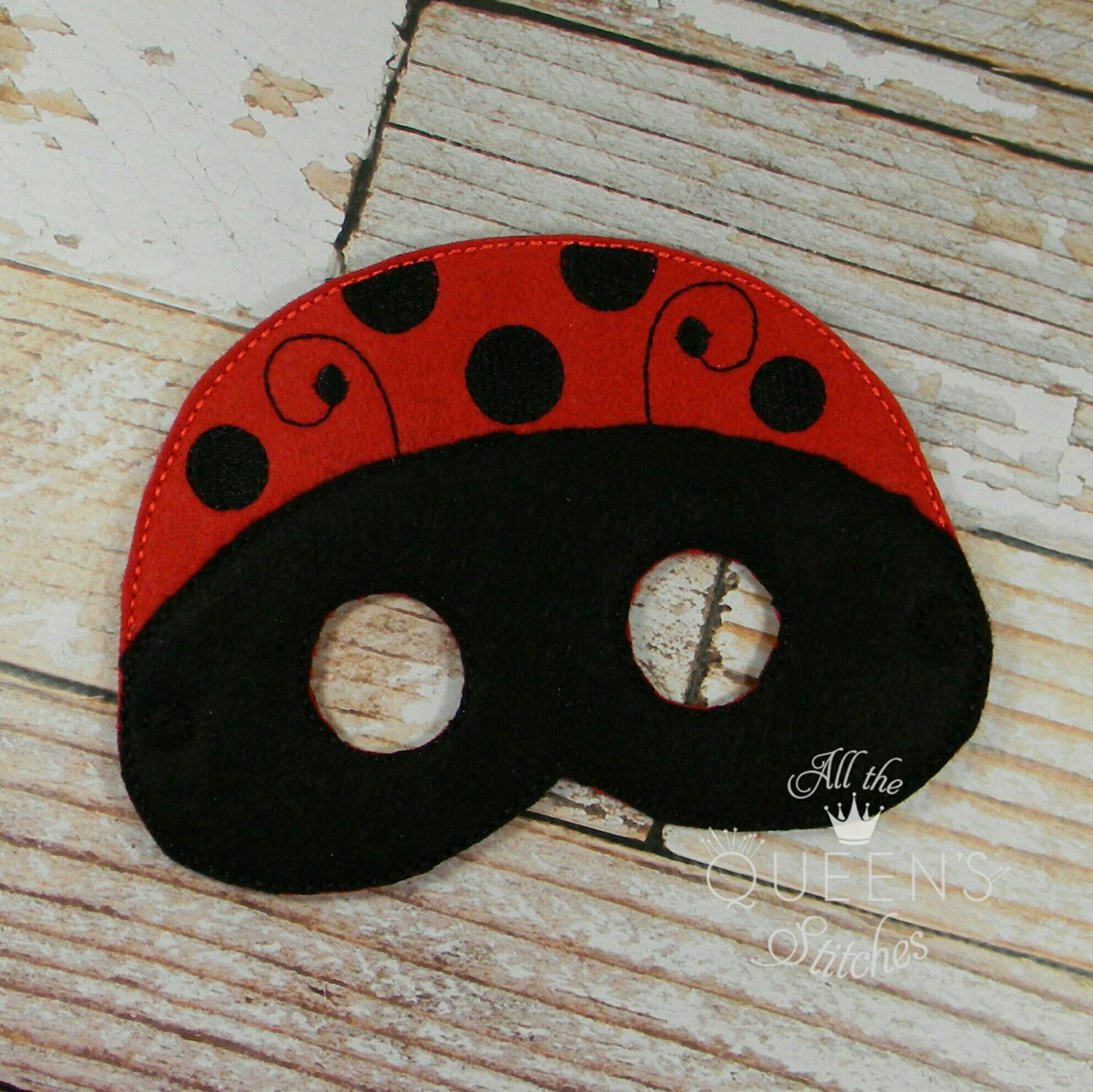 Ladybug Mask felt ladybug mask for Halloween or Dress-up | Etsy