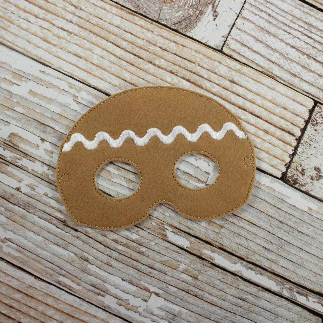 Gingerbread Mask Felt Gingerbreadmask for Halloween - Etsy