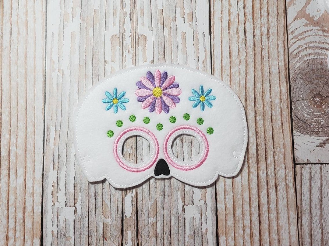 Sugar Skull Mask Felt Sugar Skull Mask for Birthday Parties, Halloween ...