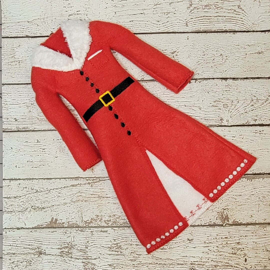 Elf Clothes Mrs Claus Coat, Original Elf or Plush Elf, Mrs Claus ...