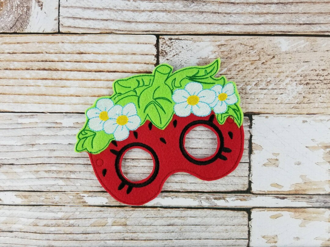 Strawberry Mask Strawberry Felt Mask for Halloween - Etsy
