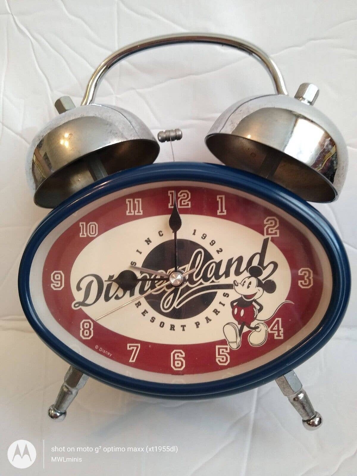 Paris Disneyland Clock Mickey Mouse RARE Resort 2 Bell Alarm Desk ...