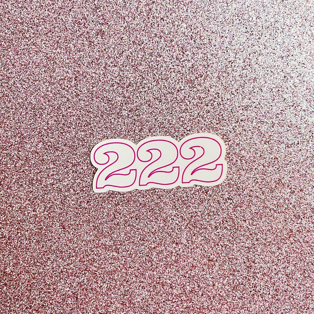 Glitter Sticker Angel Number Sticker 222 Manifest Positive Affirmation ...