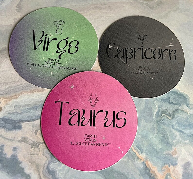 Aesthetic Sticker Astrology Laptop Sticker Matte Sticker Virgo Sticker ...