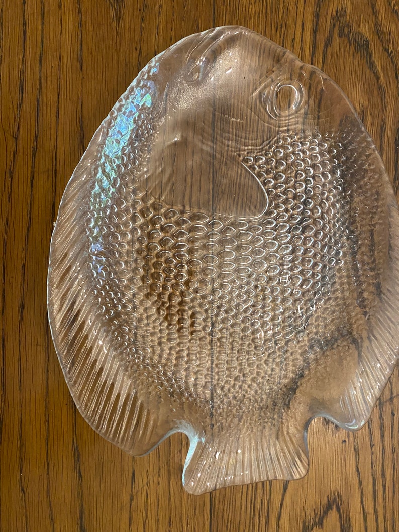 Arcoroc Glass Físh Plates . Unusual to Find 6 Dinner Plates , 1 Serving ...