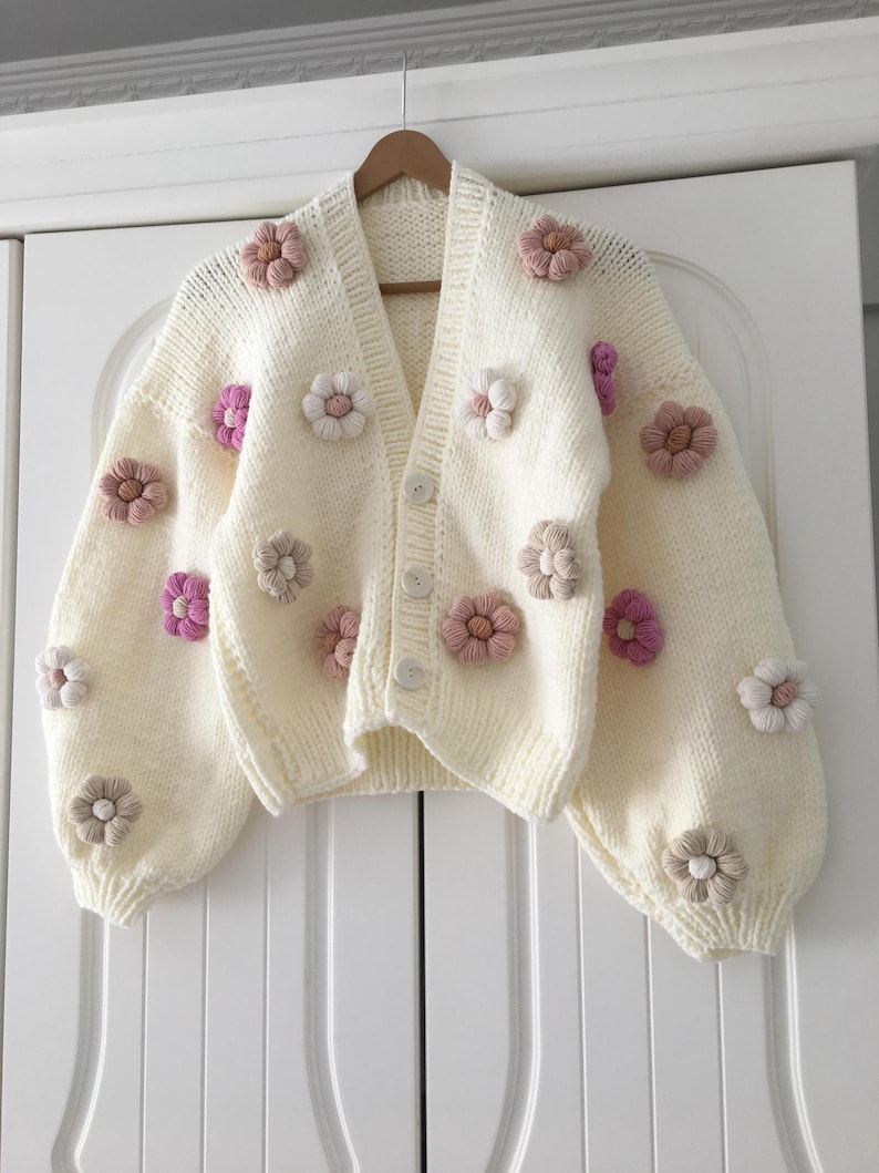 Daisy Cardigan, Daisy Knit Cardigan, Soft Sweater, Gift for Women ...