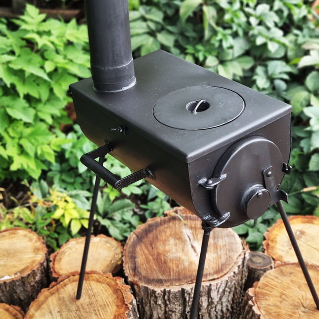 Portable Wood Burning Stove Brazier With Skewers for Camping and ...
