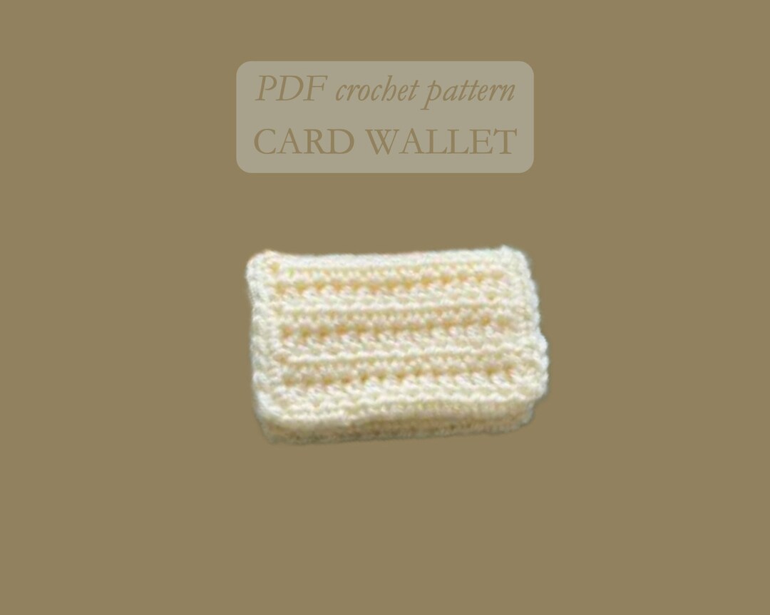 Crochet Card Wallet PDF Pattern practical School ID Card Travel ...