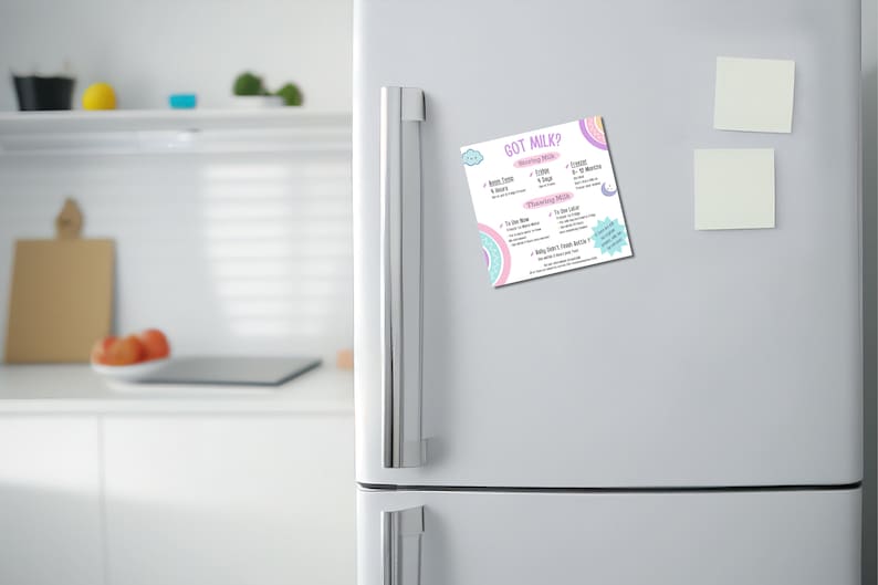 Breast Milk Storage Magnet for Breastmilk Guide for Freezing Fridge ...