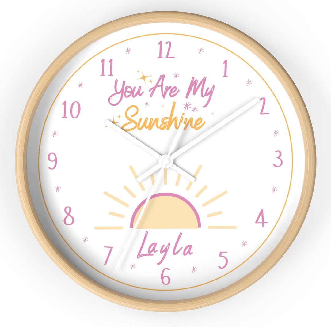 Personalized Wall Clock for Baby Room Clock for Nursery Decor for Child ...