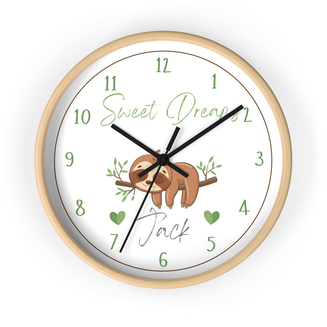 Personalized Nursery Clock for Baby Clock Nursery Decor Clock New Baby ...