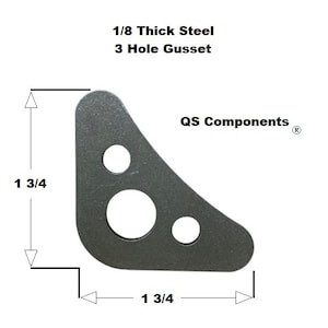 90 Deg. 1/8" Thick Steel 3 Hole Corner Gusset (10 Pack) - Etsy