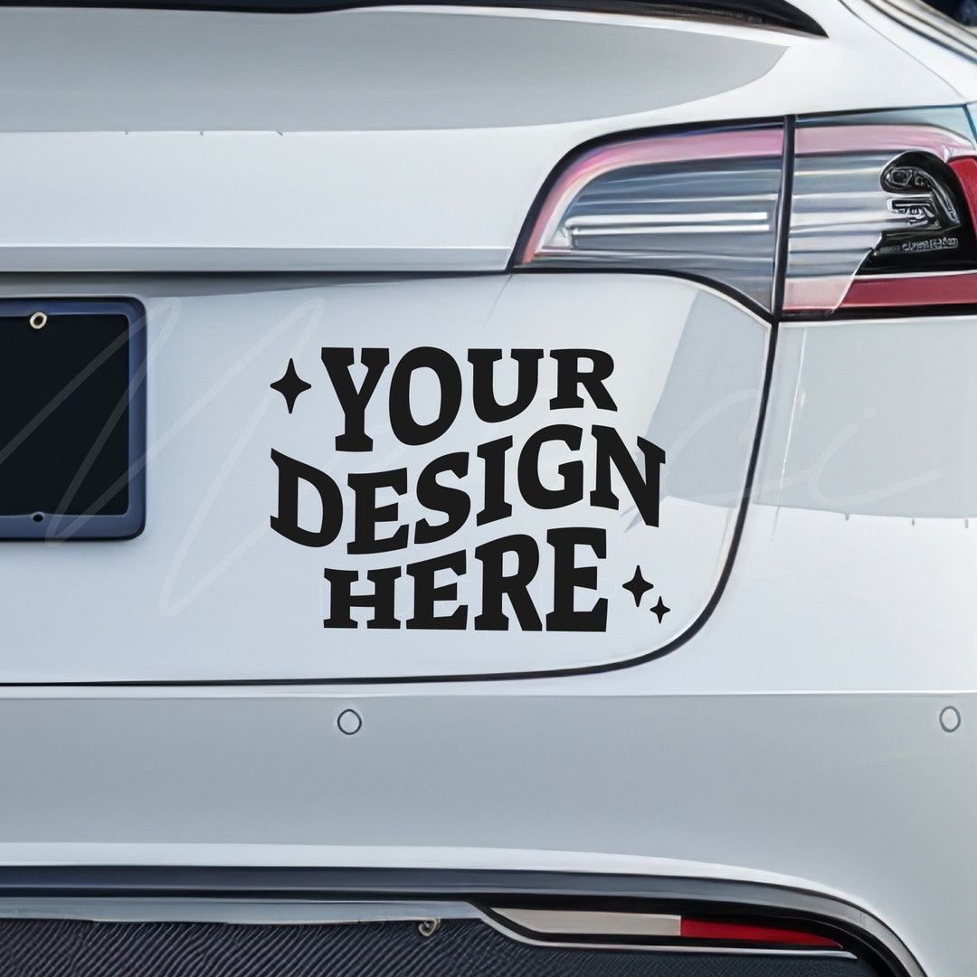Car Bumper Mockup, Car Sticker Mock-up, Rear View Mocks, Car Decal ...