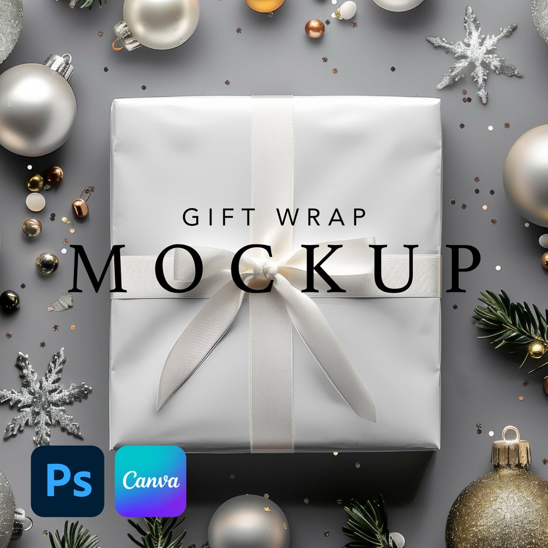 Christmas Gift Wrap Paper Mockup, Wrapping Paper Mock, Minimalist ...