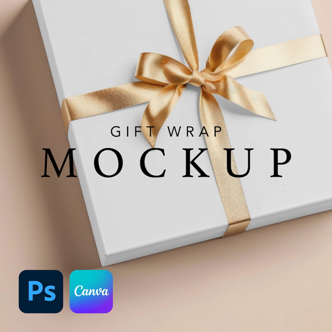 Gift Wrap Paper Mockup, Wrapping Paper Mockup, Minimalist, Clear ...