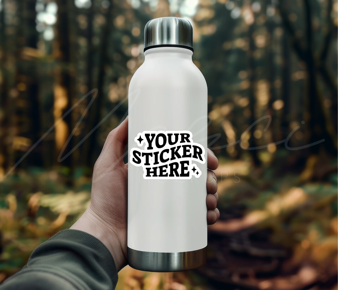 Tumbler Sticker Mockup, Water Bottle Sticker Mockup, Sticker Mockups ...