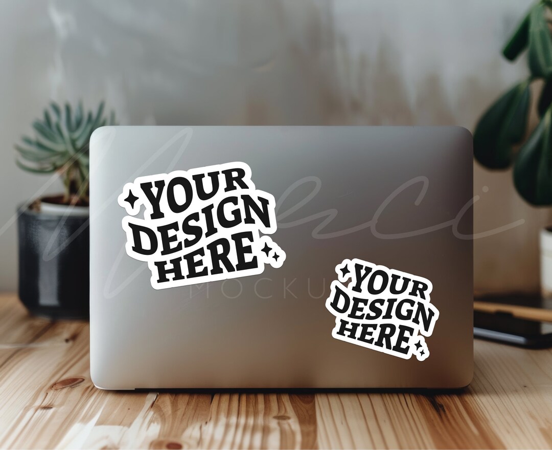 Laptop Sticker Mockup, Lifestyle Sticker Mock Up, Computer Decal ...