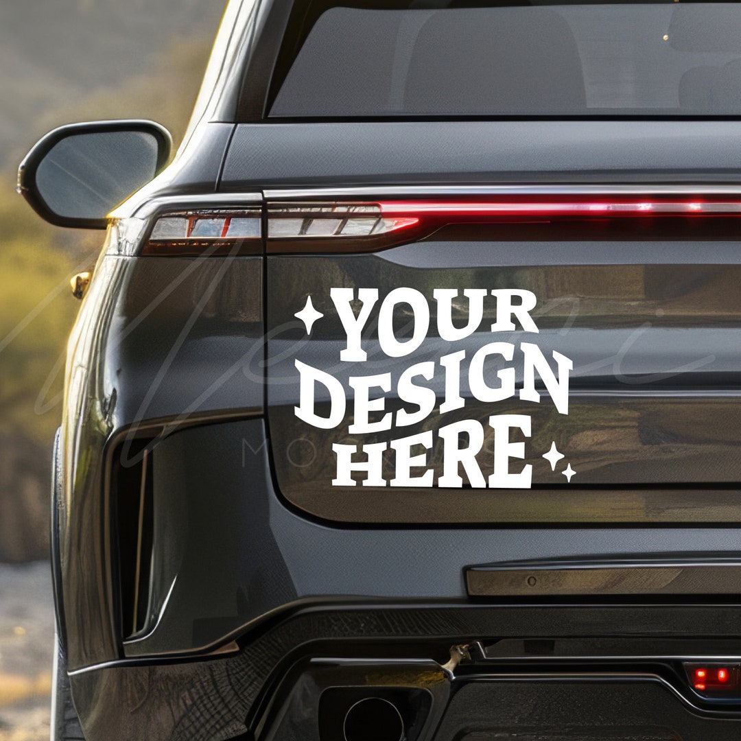 Car Bumper Mockup, Car Sticker Mock-up, Rear View Mocks, Car Decal ...