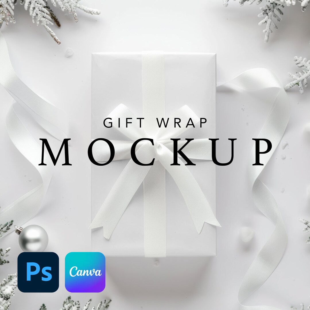 Christmas Gift Wrap Paper Mockup, Wrapping Paper Mock, Minimalist ...