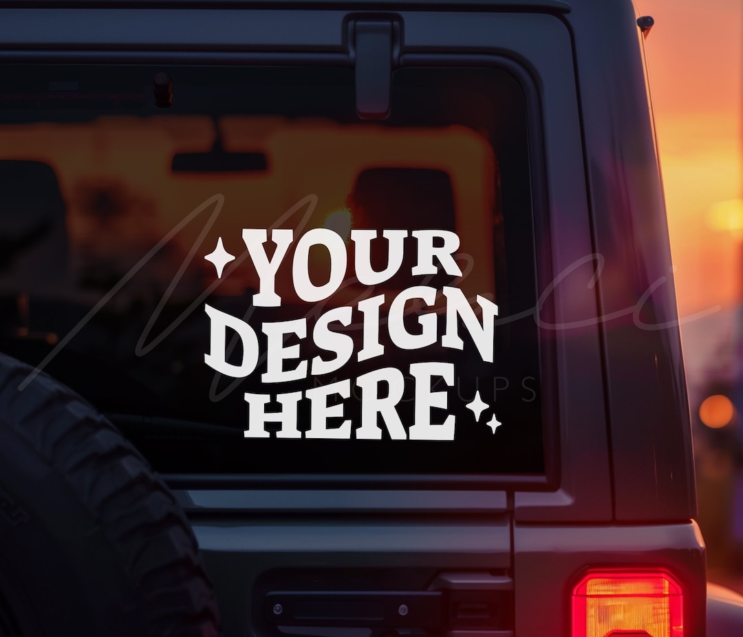 Car Window Mockup, Car Sticker Mock-up, Rear Window Mocks, Car Decal ...