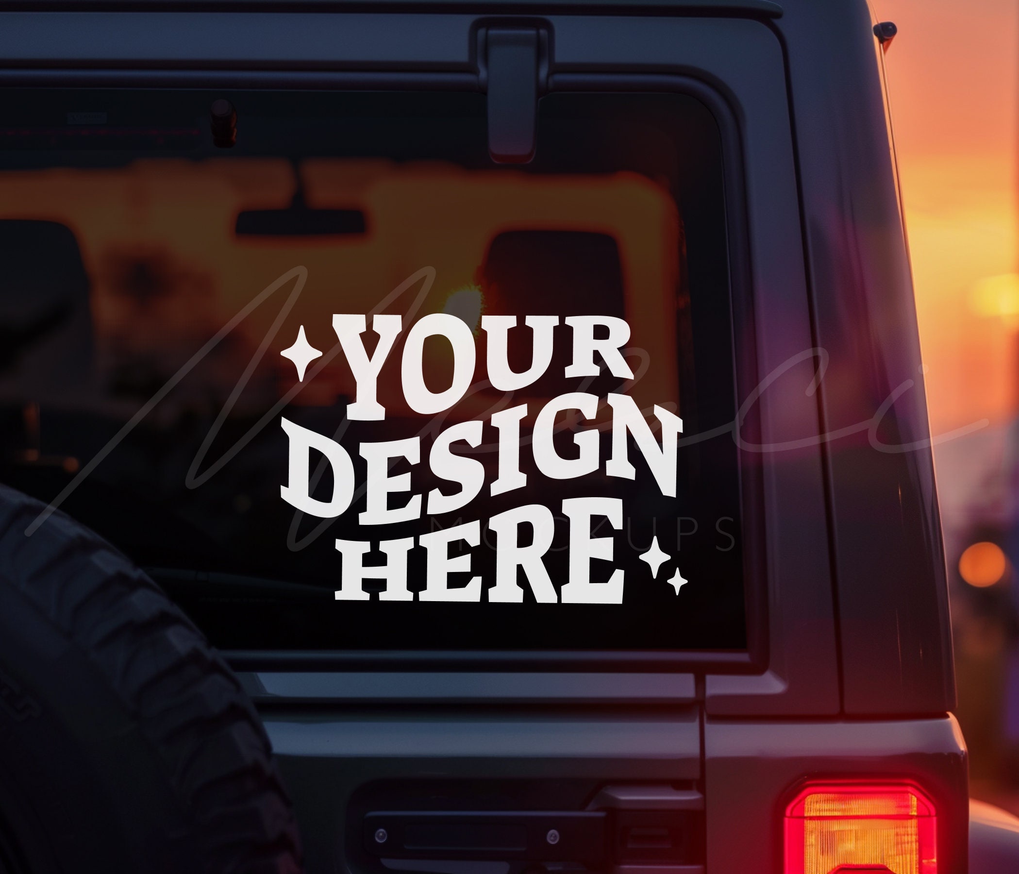 Car Window Mockup, Car Sticker Mock-up, Rear Window Mocks, Car Decal ...