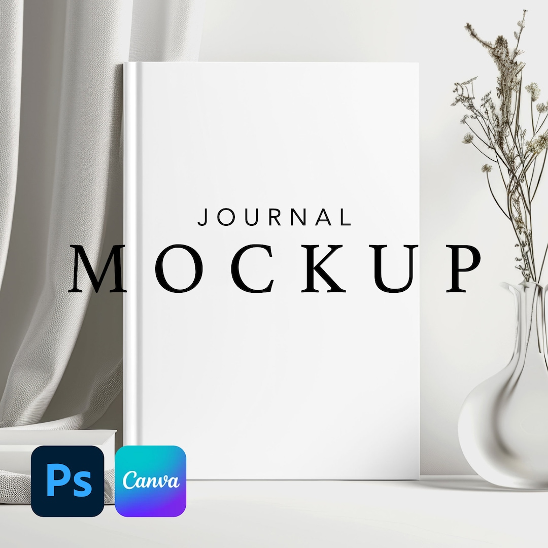 Hardcover Journal Mockup, Printify Ruled Line Journal Matte, Full ...