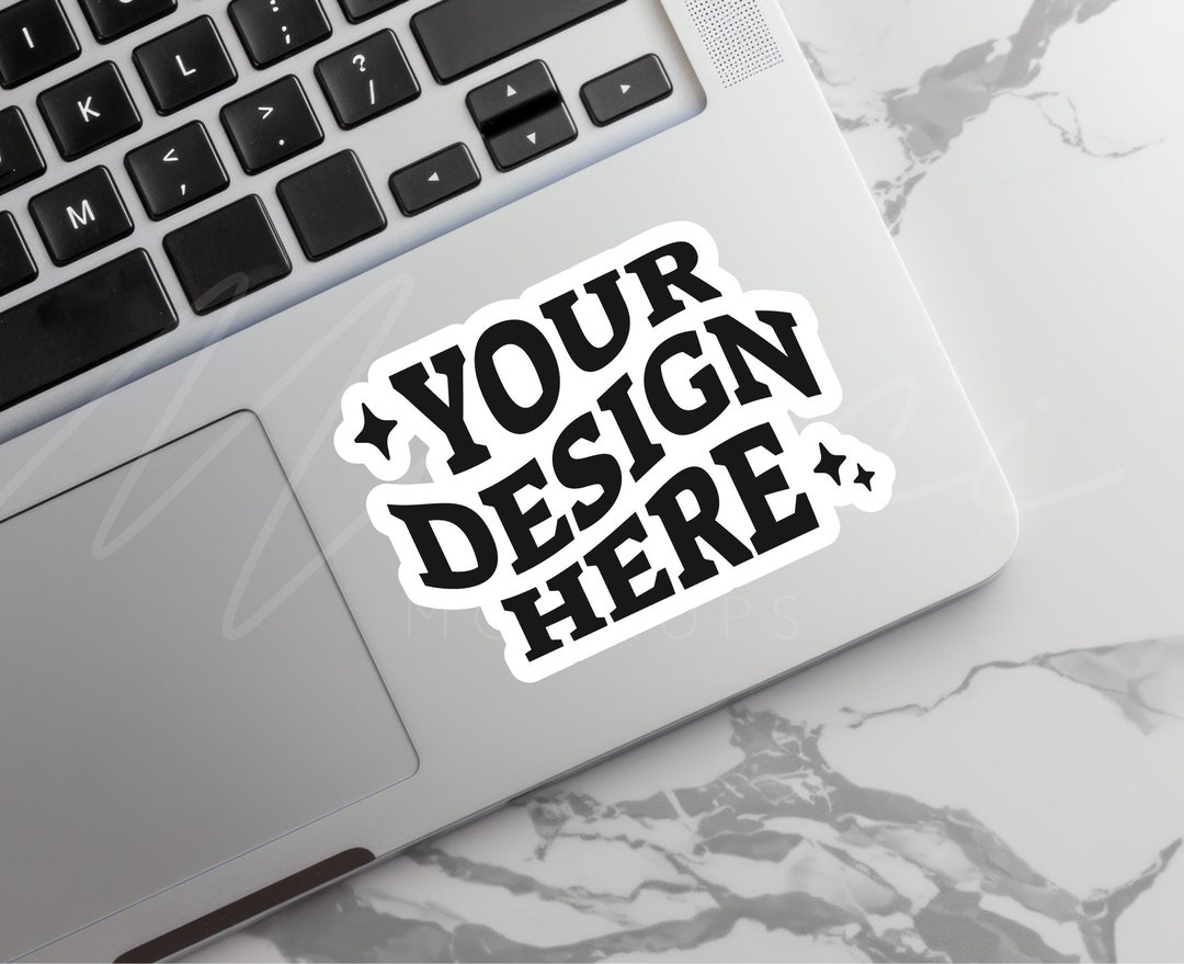 Laptop Sticker Mockup, Lifestyle Sticker Mock Up, Keypad Decal Mockups ...
