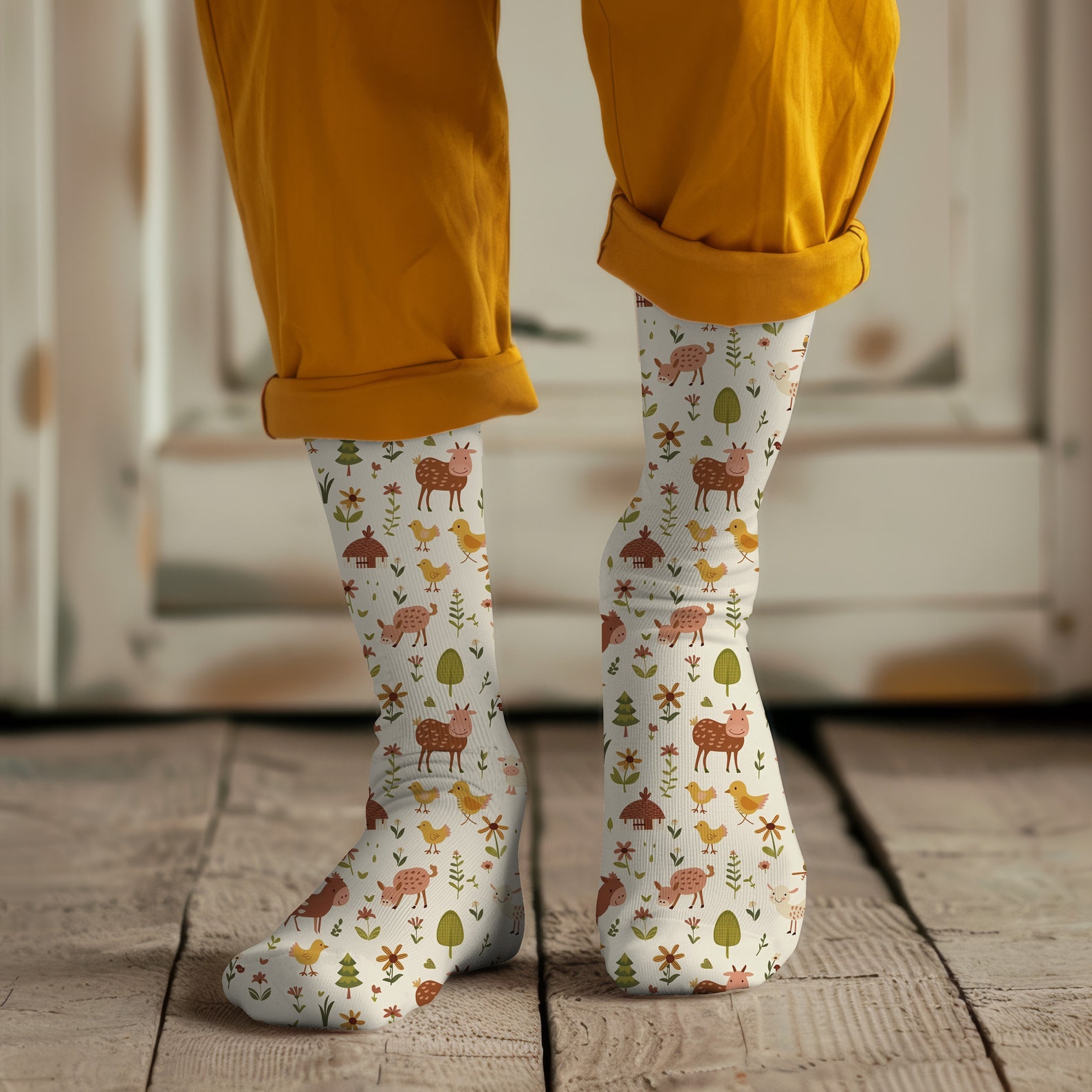 All-over Print Socks Mockup, PSD Smart Object, Canva Drag and Drop ...