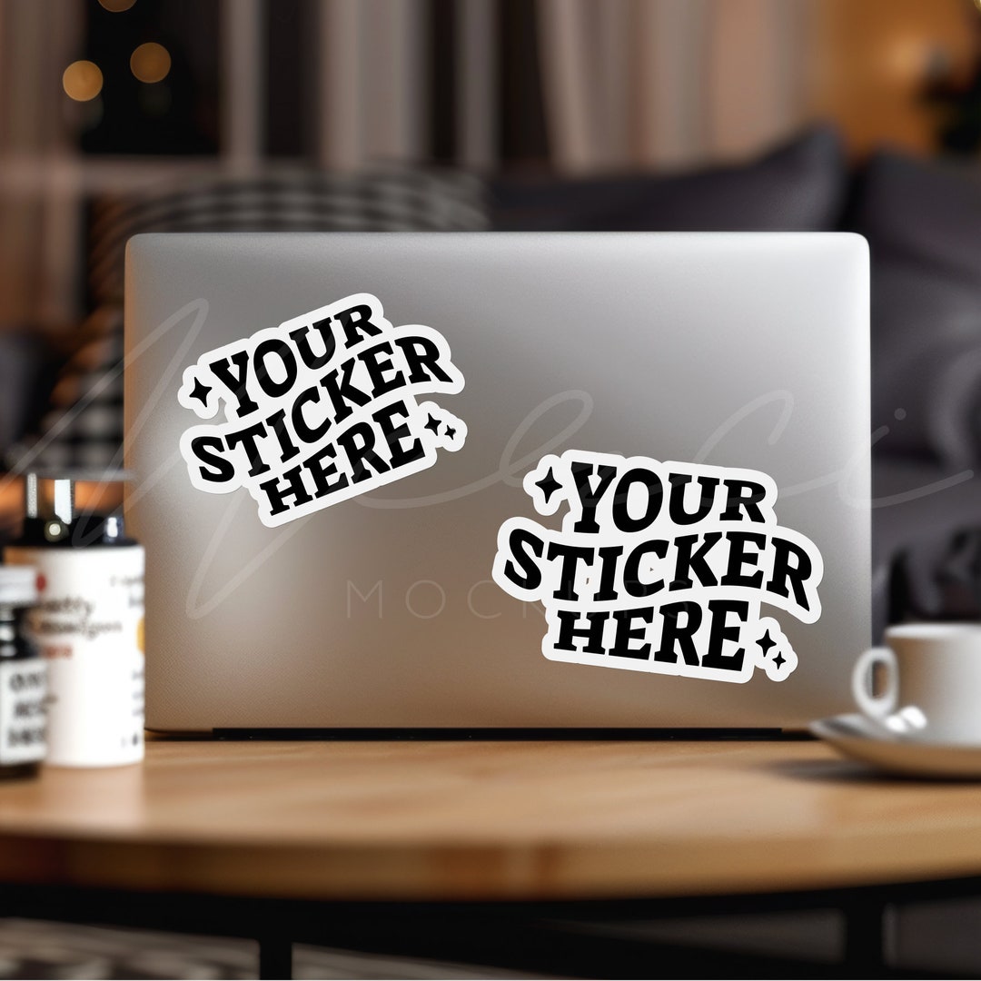 Laptop Sticker Mockup, Lifestyle Sticker Mock Up, Computer Decal ...