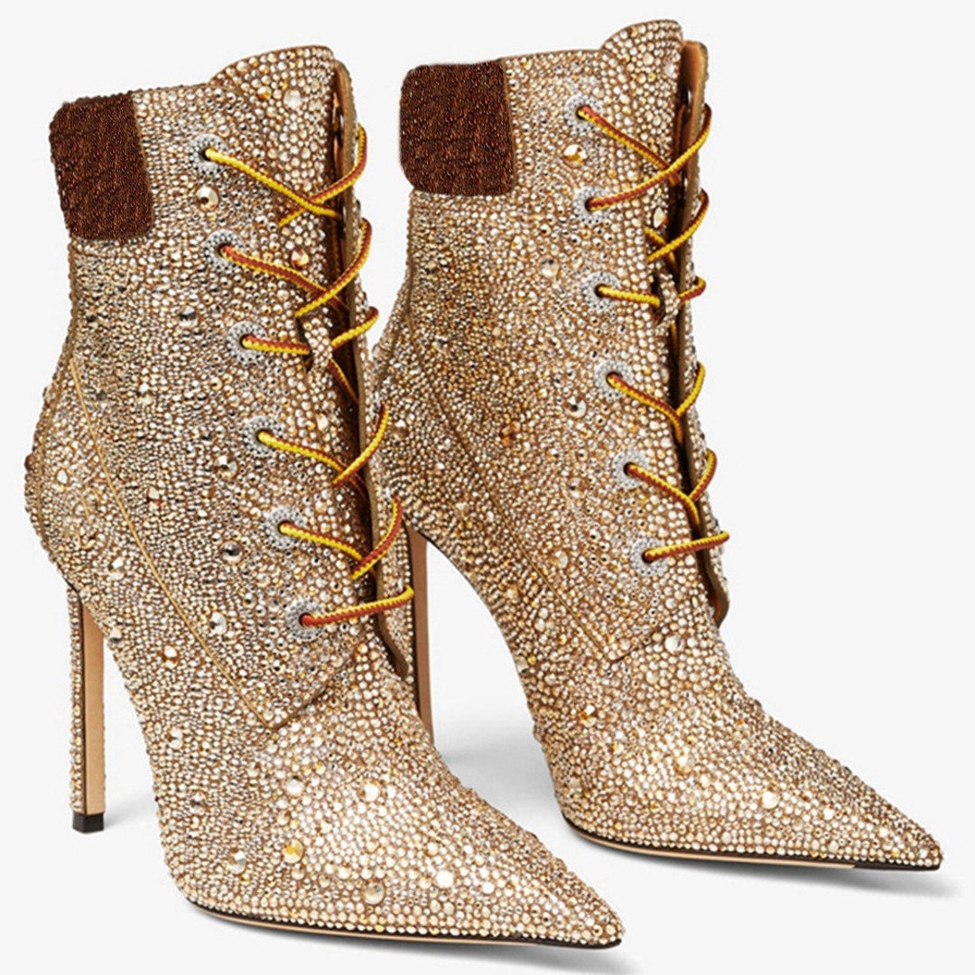 Chic Lady Footwear Womens Fashion Boots Womens Rhinestone Heels Womens ...