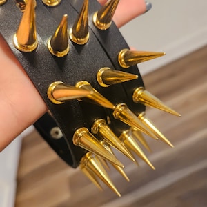 Gold Spiked Choker (punk Rock, Goth, Collar, Emo) - Etsy
