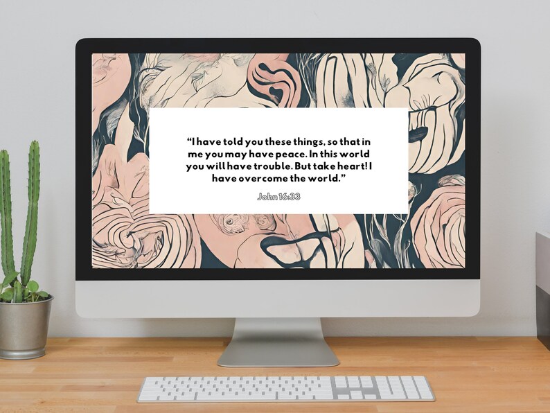 Take Heart Jesus Has Overcome Christian Desktop or Laptop Wallpaper ...