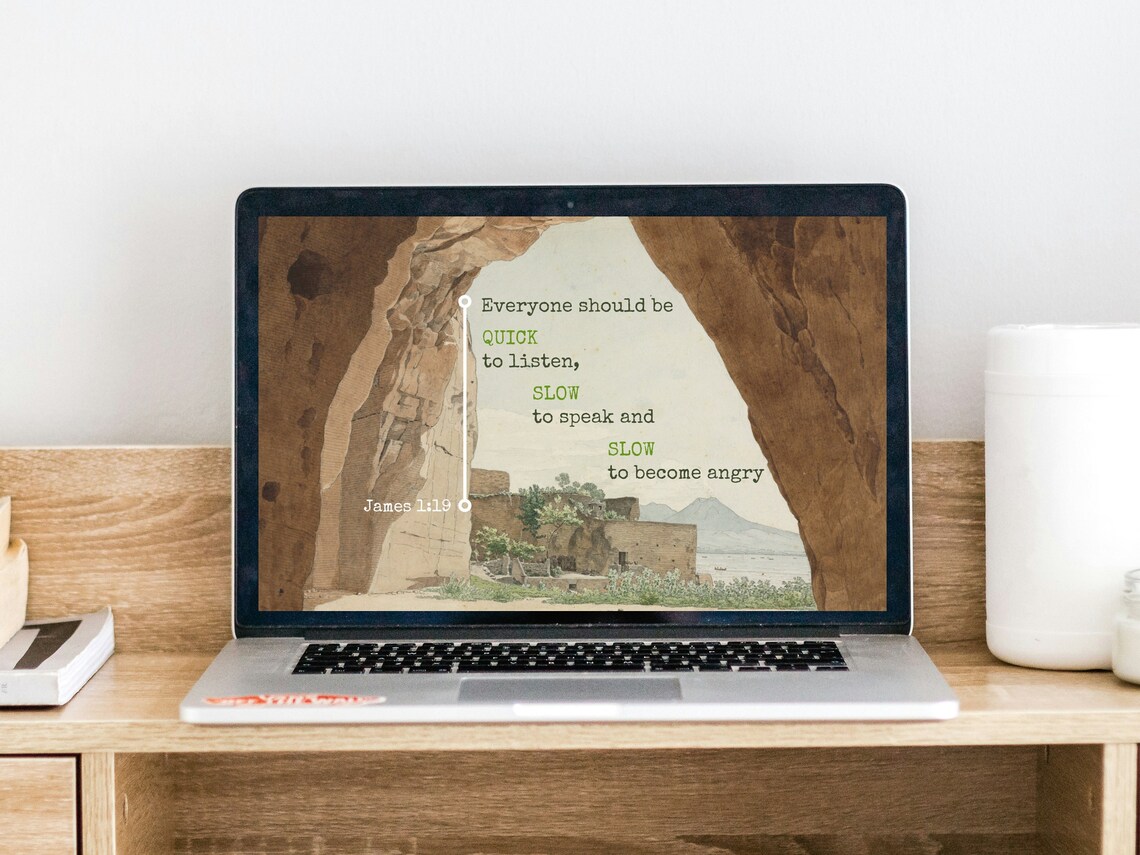 Quick to Listen Slow to Speak | Christian Desktop Wallpaper | Bible ...