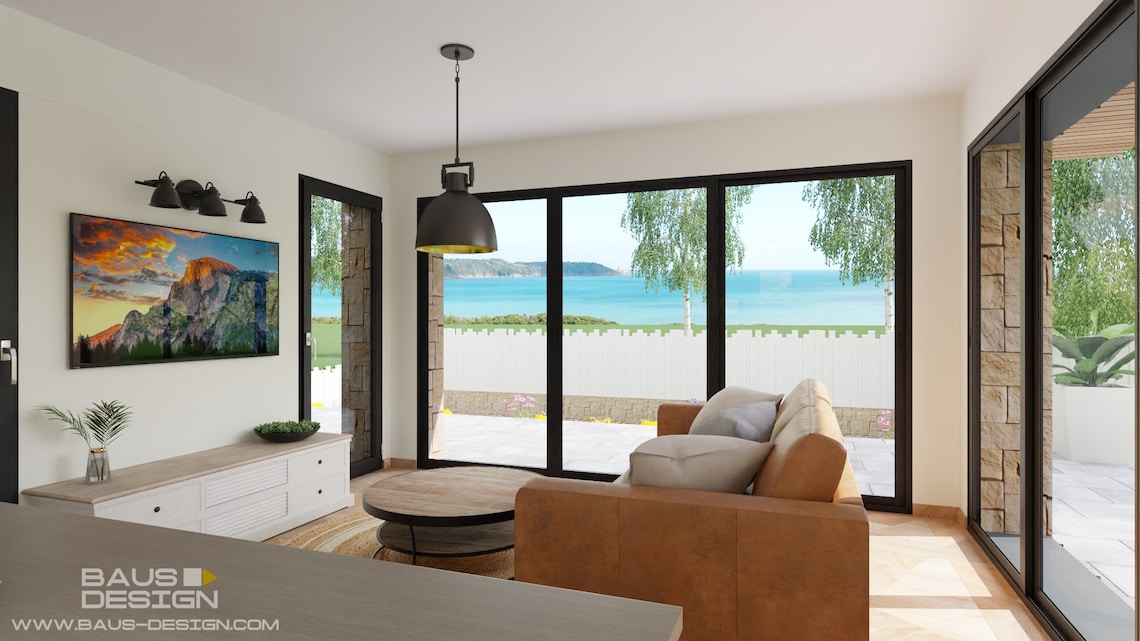 Atypical Single Storey House of 70m2, 2 Bedrooms, Combining Zinc, Wood ...