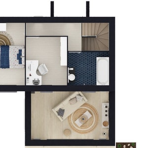 Single Storey House Plan of 65m2: Practical, Comfortable and Aesthetic ...