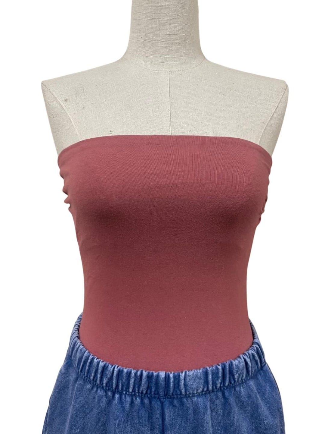 Tube Top / Strapless Tube Top / Long Length Bandeau Bra Top / Fitted ...